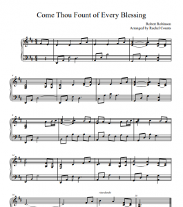 Come Thou Fount of Every Blessing Piano Sheet Music