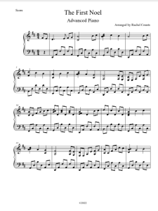 The First Noel: FREE Piano Sheet Music (Easy to Advanced!)