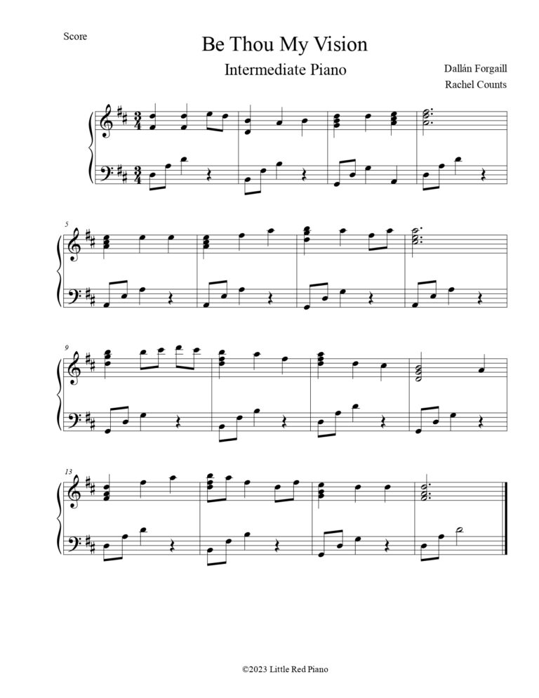 FREE Be Thou My Vision Sheet Music PDF